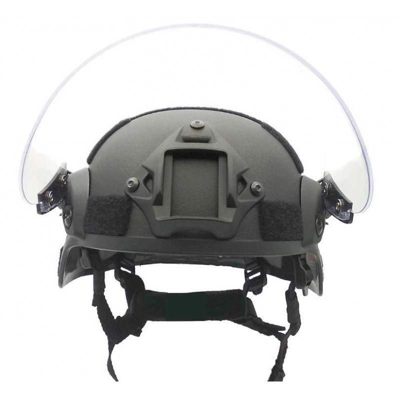 BulletProof PPE Impact-resistant visor for helmets with tactical rails